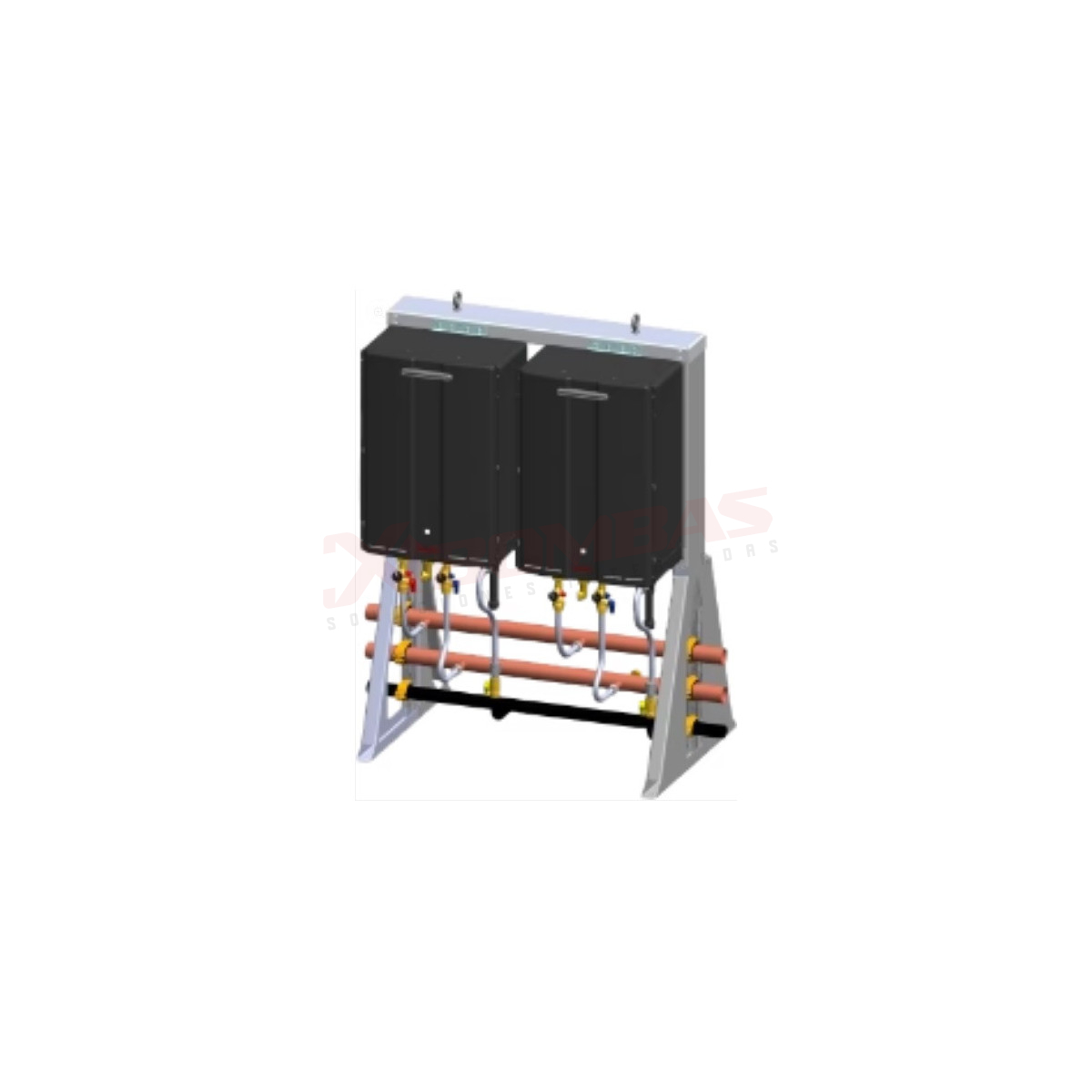 MODELO 1129-343 RINNAI CALENTADOR RACK TYPE-RS02 EXTERIOR EN MURO, 2 ...